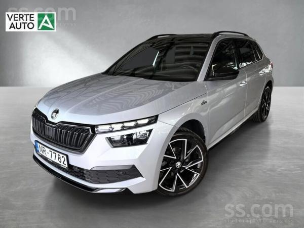 Grey Skoda KAMIQ 2023 in Riga, with an engine capacity of 1.50 L and mileage of 41 thousand km for 21490 €, photo 1 on AUTOMOTO.COM.LV