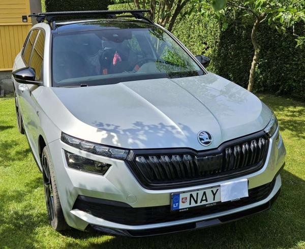 Pelēks Skoda KAMIQ 2024 Viļņa, ar dzinēja tilpumu 1.50 L un nobraukumu 25 tūkst. km par 23500 €, foto 1 vietnē AUTOMOTO.COM.LV