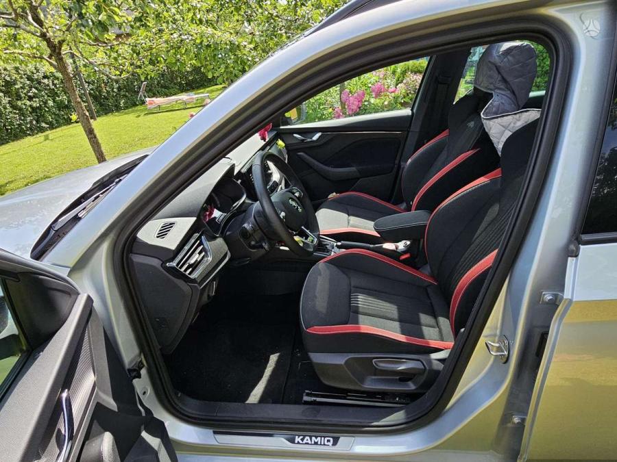 Grey Skoda KAMIQ 2024 in Vilnius, with an engine capacity of 1.50 L and mileage of 25 thousand km for 23500 €, photo 12 on AUTOMOTO.COM.LV