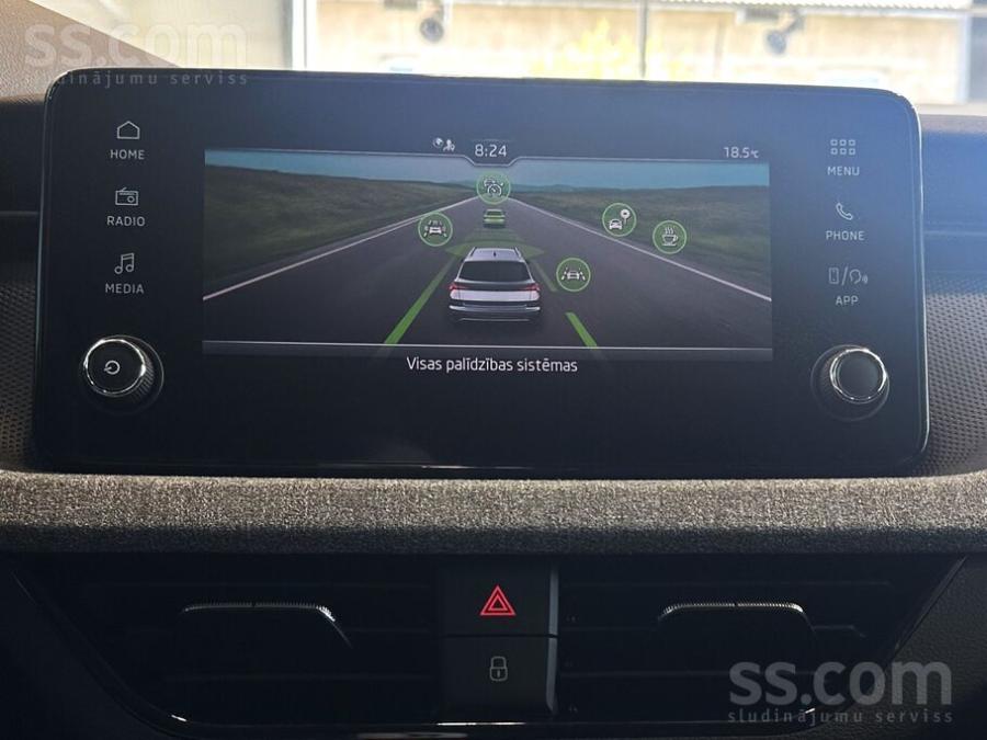 Grey Skoda KAMIQ 2025 in Valmiera, with an engine capacity of 1.00 L and mileage of 5 thousand km for 24000 €, photo 10 on AUTOMOTO.COM.LV