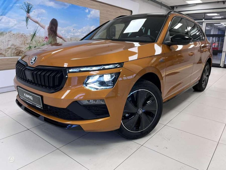 Oranžs Skoda KAMIQ 2026 Kauņa, ar dzinēja tilpumu 1.00 L un nobraukumu 6 tūkst. km par 27340 €, foto 1 vietnē AUTOMOTO.COM.LV