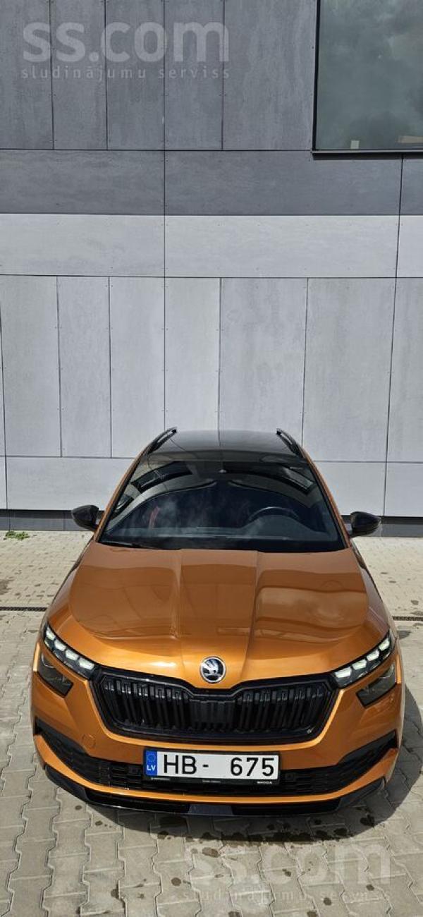 Orange Skoda KAMIQ 2024 in Riga, with an engine capacity of 1.50 L and mileage of 82 thousand km for 23990 €, photo 4 on AUTOMOTO.COM.LV