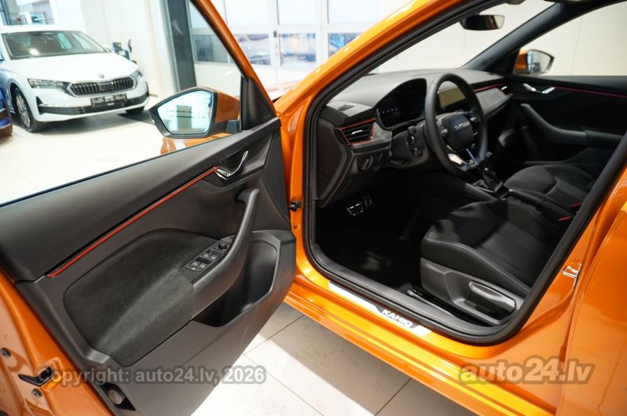Orange Skoda KAMIQ 2026 in Tallinn, with an engine capacity of 1.00 L and mileage of 2 thousand km for 27900 €, photo 12 on AUTOMOTO.COM.LV