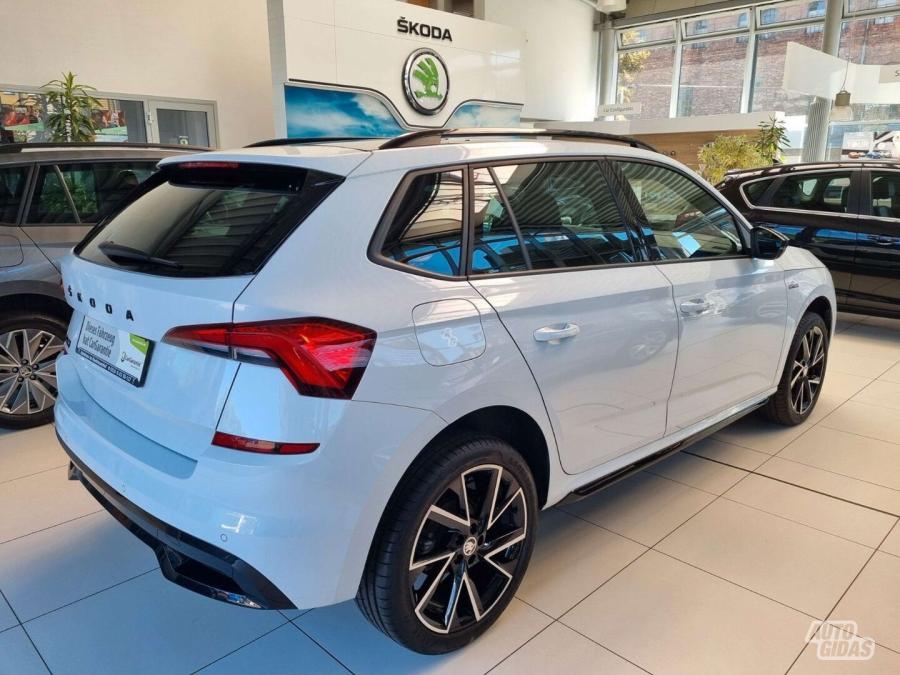 White Skoda KAMIQ 2021 in Kaunas, with an engine capacity of 1.50 L and mileage of 59 thousand km for 27929 €, photo 3 on AUTOMOTO.COM.LV