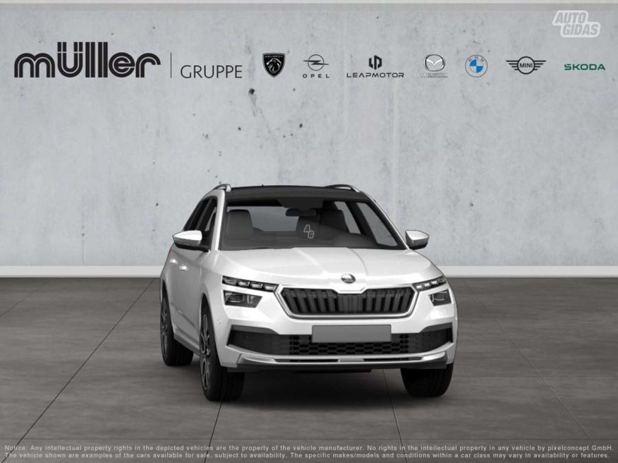 White Skoda KAMIQ 2021 in Kaunas, with an engine capacity of 1.50 L and mileage of 53 thousand km for 24473 €, photo 8 on AUTOMOTO.COM.LV