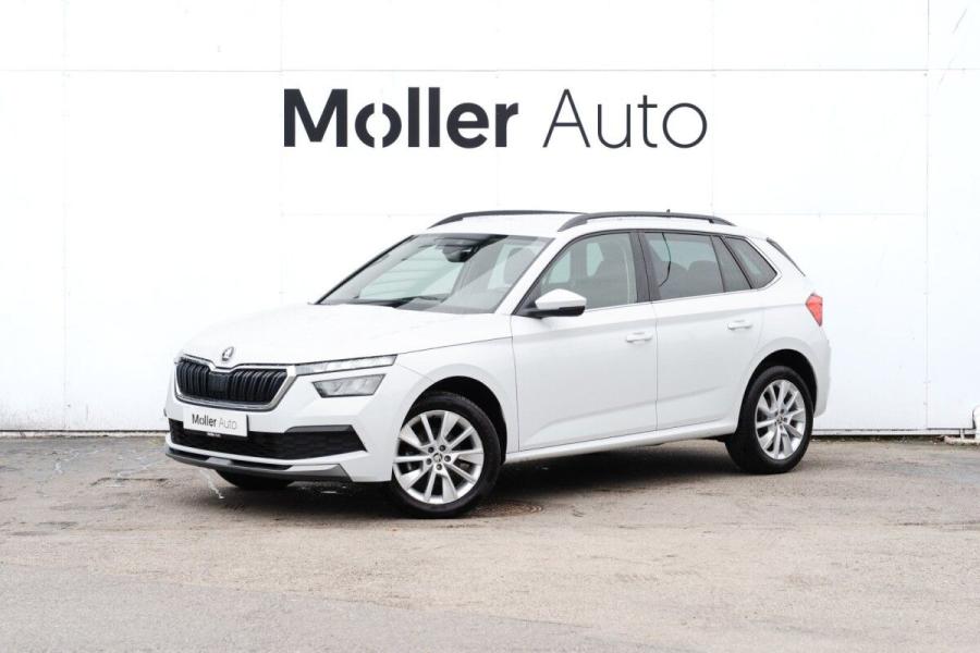 White Skoda KAMIQ 2022 in Riga, with an engine capacity of 1.50 L and mileage of 58 thousand km for 19950 €, photo 1 on AUTOMOTO.COM.LV