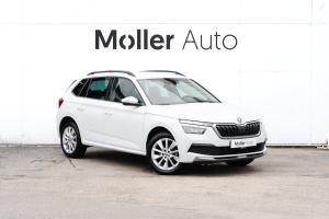 White Skoda KAMIQ 2022 in Riga, with an engine capacity of 1.50 L and mileage of 58 thousand km for 19950 €, photo 3 on AUTOMOTO.COM.LV