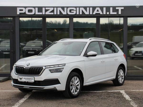 White Skoda KAMIQ 2023 in Vilnius, with an engine capacity of 1.00 L and mileage of 54 thousand km for 18650 €, photo 1 on AUTOMOTO.COM.LV