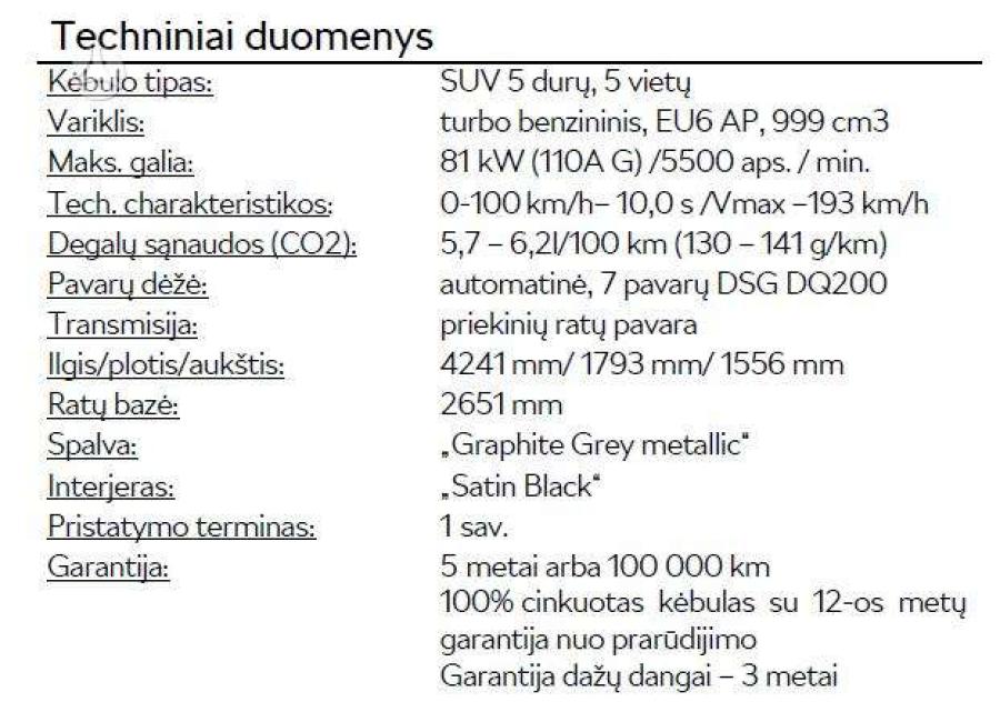 Balts Skoda KAMIQ 2024 Viļņa, ar dzinēja tilpumu 1.00 L un nobraukumu 55 tūkst. km par 18600 €, foto 13 vietnē AUTOMOTO.COM.LV