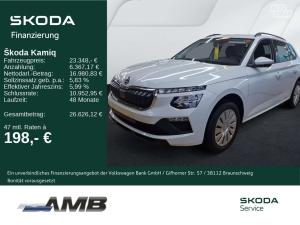 White Skoda KAMIQ 2025 in Kaunas, with an engine capacity of 1.00 L and mileage of 19 thousand km for 25772 €, photo  on AUTOMOTO.COM.LV