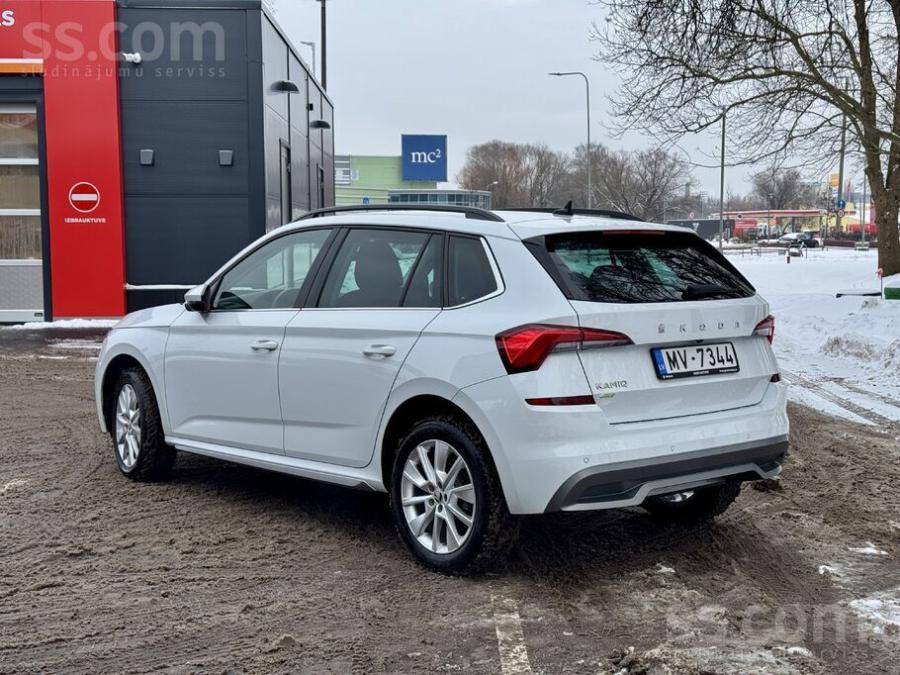 White Skoda KAMIQ 2021 in Riga, with an engine capacity of 1.50 L and mileage of 57 thousand km for 18600 €, photo 4 on AUTOMOTO.COM.LV