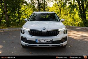 White Skoda KAMIQ 2024 in Kaunas, with an engine capacity of 1.00 L and mileage of 43 thousand km for 18990 €, photo 3 on AUTOMOTO.COM.LV