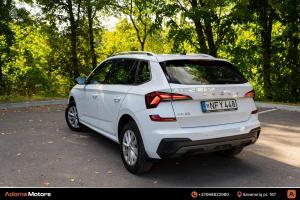 White Skoda KAMIQ 2024 in Kaunas, with an engine capacity of 1.00 L and mileage of 43 thousand km for 18990 €, photo 7 on AUTOMOTO.COM.LV