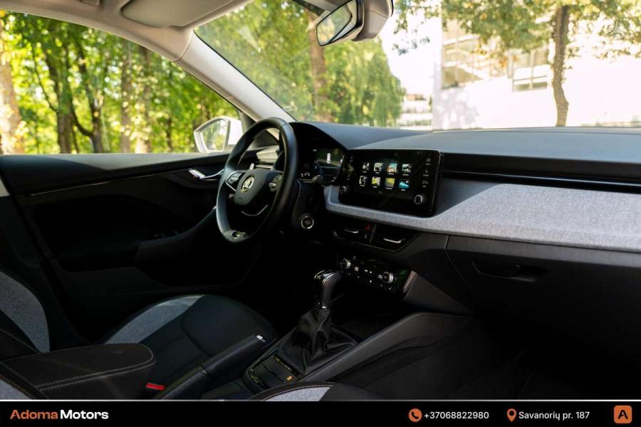 White Skoda KAMIQ 2024 in Kaunas, with an engine capacity of 1.00 L and mileage of 43 thousand km for 18990 €, photo 22 on AUTOMOTO.COM.LV