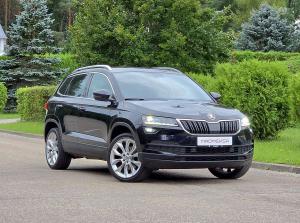 Black Skoda Karoq 2019 in Vilnius, with an engine capacity of 1.50 L and mileage of 193 thousand km for 16350 €, photo  on AUTOMOTO.COM.LV