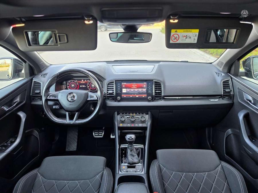 Black Skoda Karoq 2020 in Vilnius, with an engine capacity of 1.50 L and mileage of 237 thousand km for 16750 €, photo 26 on AUTOMOTO.COM.LV