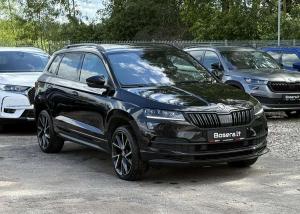 Melns Skoda Karoq 2021 Viļņa, ar dzinēja tilpumu 1.50 L un nobraukumu 204 tūkst. km par 18990 €, foto  vietnē AUTOMOTO.COM.LV