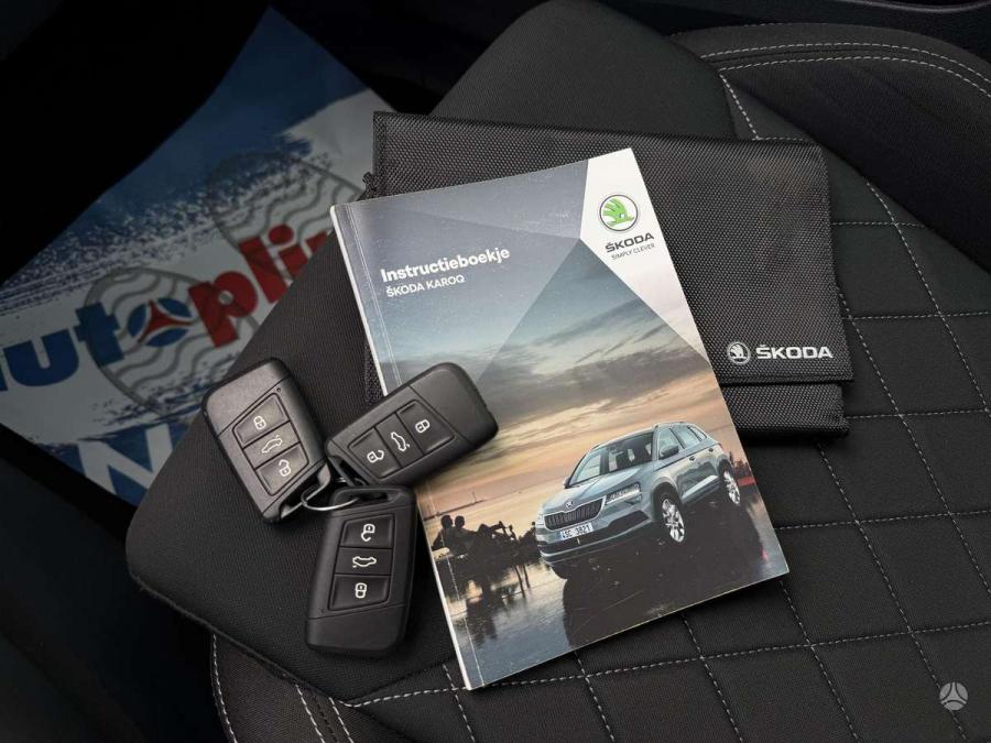 Black Skoda Karoq 2021 in Vilnius, with an engine capacity of 1.50 L and mileage of 204 thousand km for 18990 €, photo 45 on AUTOMOTO.COM.LV