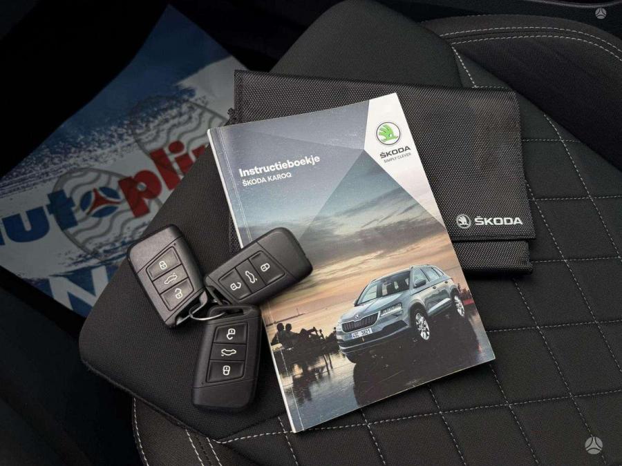 Black Skoda Karoq 2021 in Vilnius, with an engine capacity of 1.50 L and mileage of 204 thousand km for 18990 €, photo 45 on AUTOMOTO.COM.LV