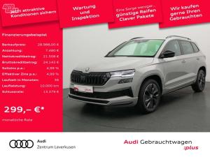 Melns Skoda Karoq 2023 Kauņa, ar dzinēja tilpumu 1.50 L un nobraukumu 36 tūkst. km par 31658 €, foto  vietnē AUTOMOTO.COM.LV