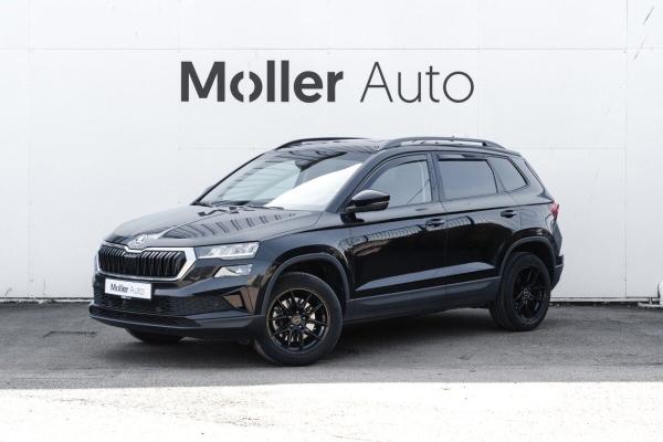 Melns Skoda Karoq 2024 Rīga, ar dzinēja tilpumu 1.50 L un nobraukumu 41 tūkst. km par 23950 €, foto 1 vietnē AUTOMOTO.COM.LV