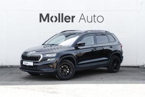 Black Skoda Karoq 2024 in Riga, with an engine capacity of 1.50 L and mileage of 41 thousand km for 23950 €, photo  on AUTOMOTO.COM.LV