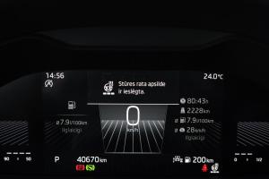 Black Skoda Karoq 2024 in Riga, with an engine capacity of 1.50 L and mileage of 41 thousand km for 23950 €, photo 13 on AUTOMOTO.COM.LV