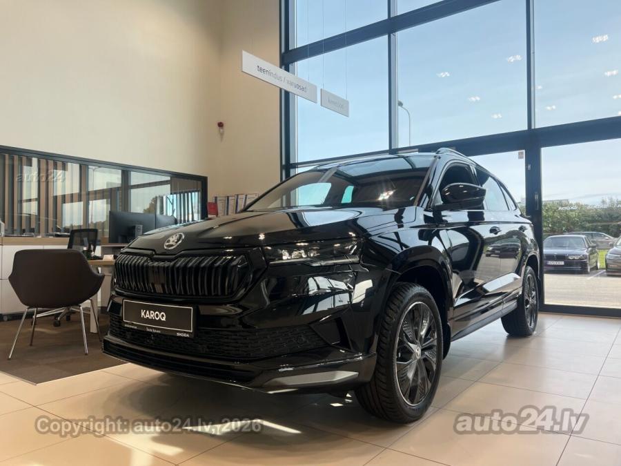 Black Skoda Karoq 2026 in Rakvere, with an engine capacity of 1.50 L and mileage of 7 thousand km for 34940 €, photo 3 on AUTOMOTO.COM.LV