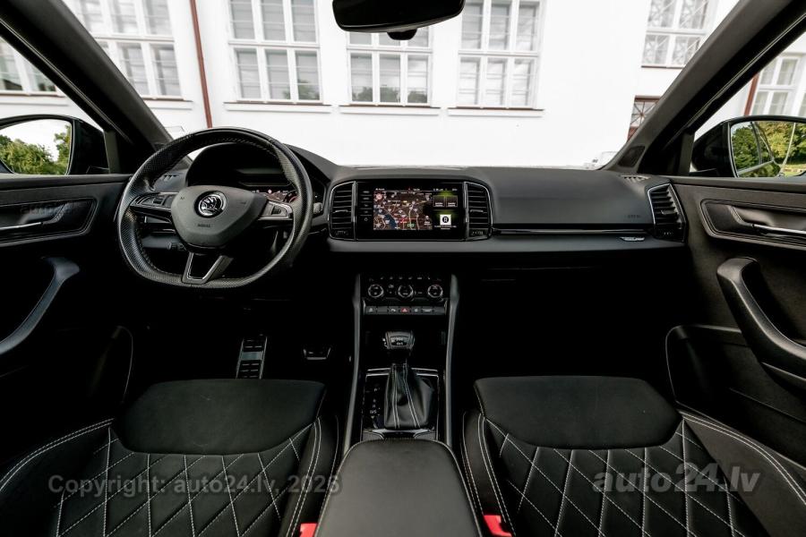Black Skoda Karoq 2020 in Parnu, with an engine capacity of 2.00 L and mileage of 202 thousand km for 19900 €, photo 16 on AUTOMOTO.COM.LV