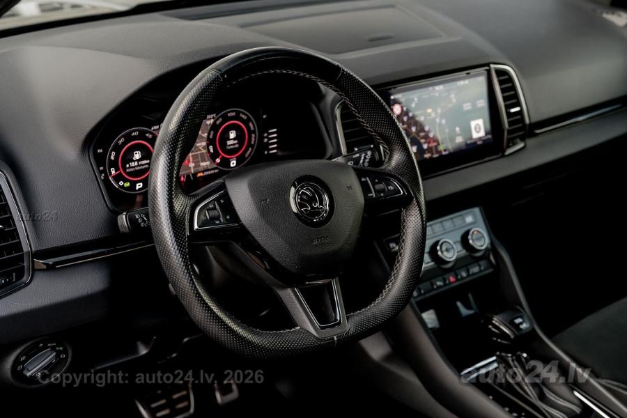 Black Skoda Karoq 2020 in Parnu, with an engine capacity of 2.00 L and mileage of 202 thousand km for 19900 €, photo 19 on AUTOMOTO.COM.LV