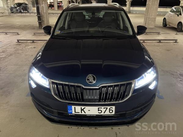 Blue Skoda Karoq 2018 in Riga, with an engine capacity of 1.50 L and mileage of 98 thousand km for 16500 €, photo 2 on AUTOMOTO.COM.LV
