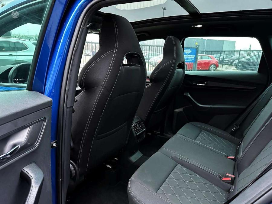 Blue Skoda Karoq 2021 in Kaunas, with an engine capacity of 1.50 L and mileage of 241 thousand km for 17700 €, photo 21 on AUTOMOTO.COM.LV