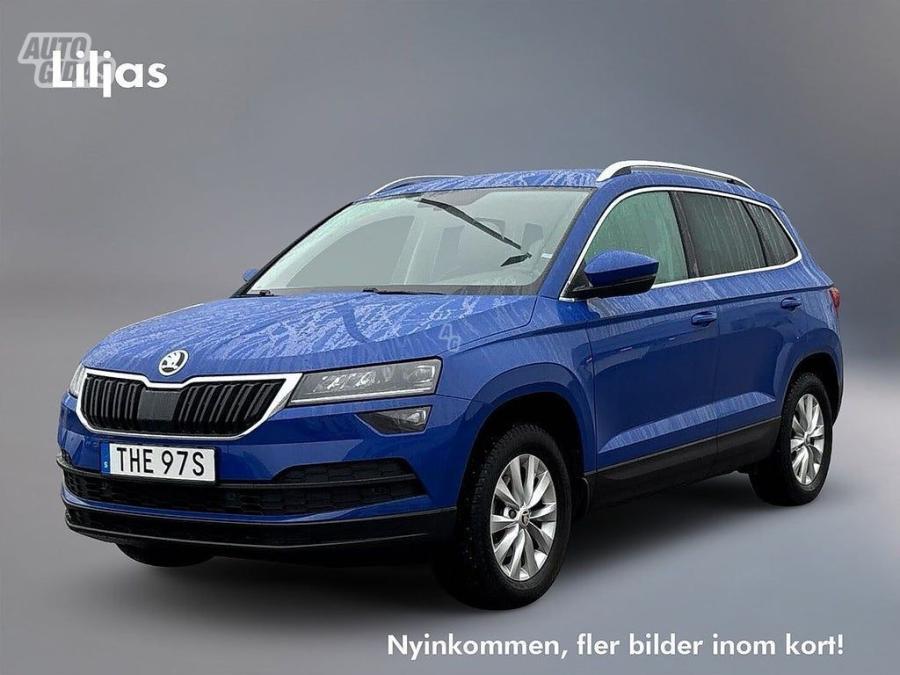 Blue Skoda Karoq 2021 in Kaunas, with an engine capacity of 0.00 L and mileage of 56 thousand km for 25287 €, photo 1 on AUTOMOTO.COM.LV