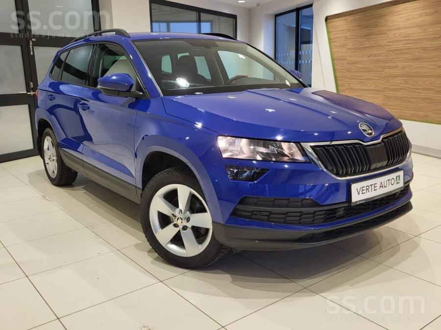 Zils Skoda Karoq 2021 Rīga, ar dzinēja tilpumu 1.50 L un nobraukumu 78 tūkst. km par 19490 €, foto 1 vietnē AUTOMOTO.COM.LV
