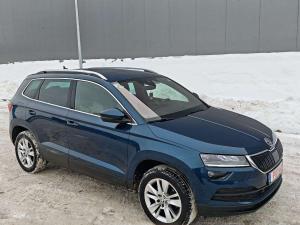 Blue Skoda Karoq 2021 in Vilnius, with an engine capacity of 1.50 L and mileage of 263 thousand km for 14700 €, photo 2 on AUTOMOTO.COM.LV