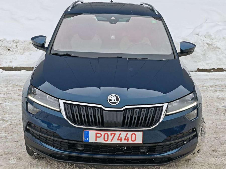 Blue Skoda Karoq 2021 in Vilnius, with an engine capacity of 1.50 L and mileage of 263 thousand km for 14700 €, photo 6 on AUTOMOTO.COM.LV