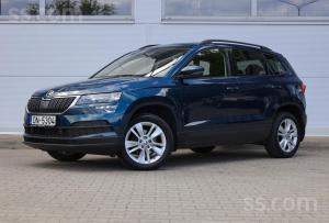 Blue Skoda Karoq 2021 in Riga, with an engine capacity of 1.50 L and mileage of 0 thousand km for 18495 €, photo  on AUTOMOTO.COM.LV