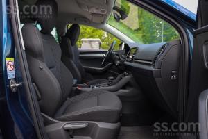 Blue Skoda Karoq 2021 in Riga, with an engine capacity of 1.50 L and mileage of 0 thousand km for 18495 €, photo 16 on AUTOMOTO.COM.LV