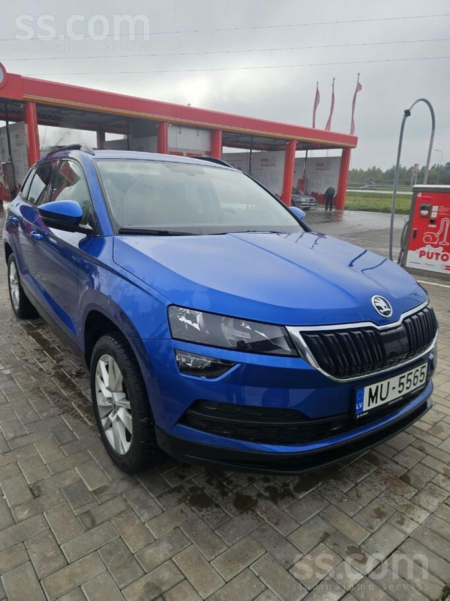 Zils Skoda Karoq 2021 Rīga, ar dzinēja tilpumu 1.50 L un nobraukumu 100 tūkst. km par 16500 €, foto 1 vietnē AUTOMOTO.COM.LV