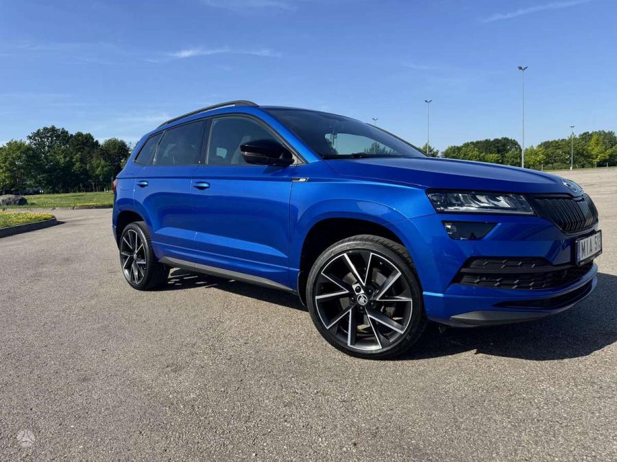 Zils Skoda Karoq 2021 Kauņa, ar dzinēja tilpumu 1.50 L un nobraukumu 88 tūkst. km par 23500 €, foto 1 vietnē AUTOMOTO.COM.LV