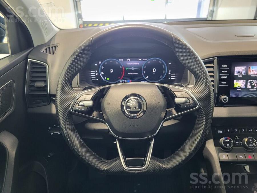 Blue Skoda Karoq 2022 in Riga, with an engine capacity of 1.50 L and mileage of 49 thousand km for 24490 €, photo 9 on AUTOMOTO.COM.LV