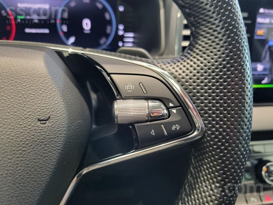 Blue Skoda Karoq 2022 in Riga, with an engine capacity of 1.50 L and mileage of 49 thousand km for 24490 €, photo 15 on AUTOMOTO.COM.LV