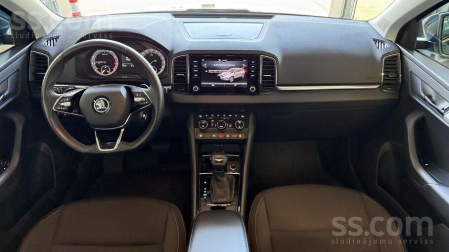 Blue Skoda Karoq 2022 in Riga, with an engine capacity of 1.50 L and mileage of 98 thousand km for 20500 €, photo 16 on AUTOMOTO.COM.LV