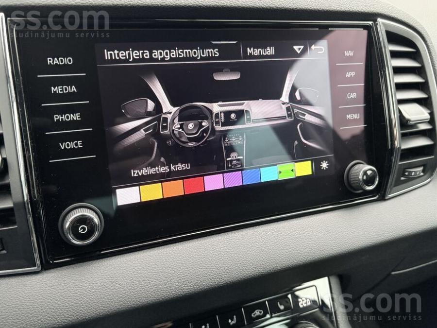 Blue Skoda Karoq 2022 in Riga, with an engine capacity of 1.50 L and mileage of 68 thousand km for 21900 €, photo 31 on AUTOMOTO.COM.LV
