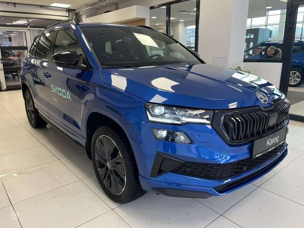 Blue Skoda Karoq 2025 in Kaunas, with an engine capacity of 1.50 L and mileage of 4 thousand km for 32000 €, photo 4 on AUTOMOTO.COM.LV