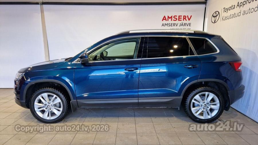 Blue Skoda Karoq 2020 in Tallinn, with an engine capacity of 1.50 L and mileage of 107 thousand km for 18990 €, photo 3 on AUTOMOTO.COM.LV