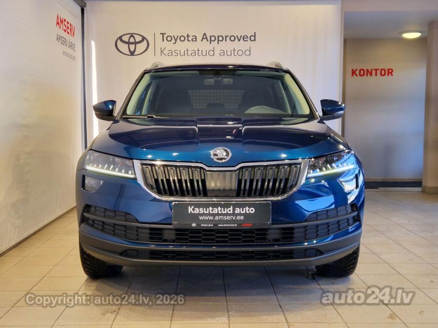 Blue Skoda Karoq 2020 in Tallinn, with an engine capacity of 1.50 L and mileage of 107 thousand km for 18990 €, photo 5 on AUTOMOTO.COM.LV