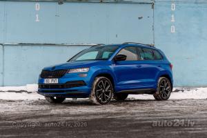 Blue Skoda Karoq 2021 in Tallinn, with an engine capacity of 1.50 L and mileage of 140 thousand km for 20500 €, photo  on AUTOMOTO.COM.LV