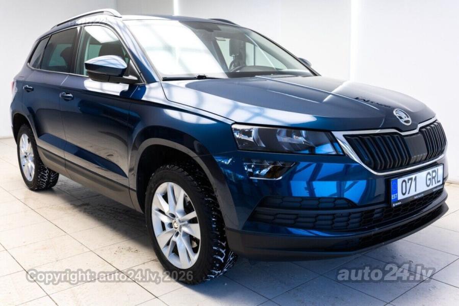 Blue Skoda Karoq 2021 in Johvi, with an engine capacity of 1.50 L and mileage of 37 thousand km for 21350 €, photo 3 on AUTOMOTO.COM.LV