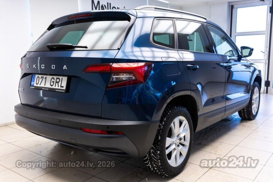 Blue Skoda Karoq 2021 in Johvi, with an engine capacity of 1.50 L and mileage of 37 thousand km for 21350 €, photo 6 on AUTOMOTO.COM.LV
